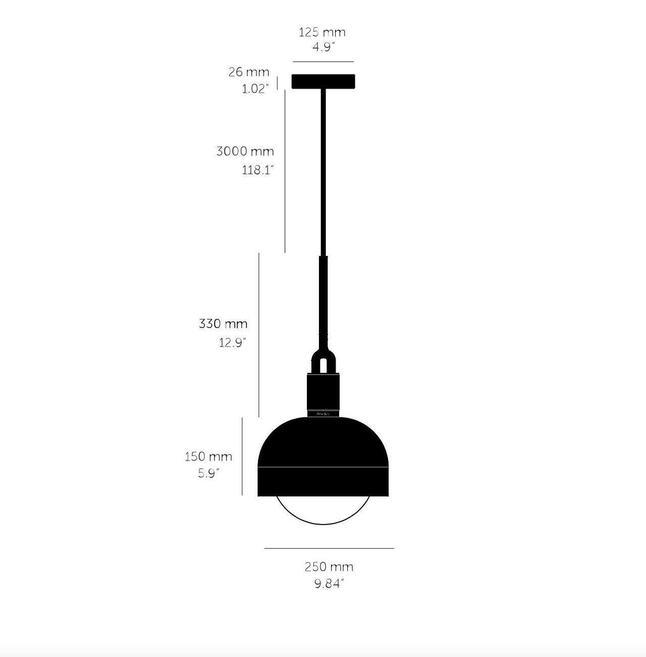 Buster + Punch Forked Pendant Light Shade / Smoked Globe | Inspyer Lighting