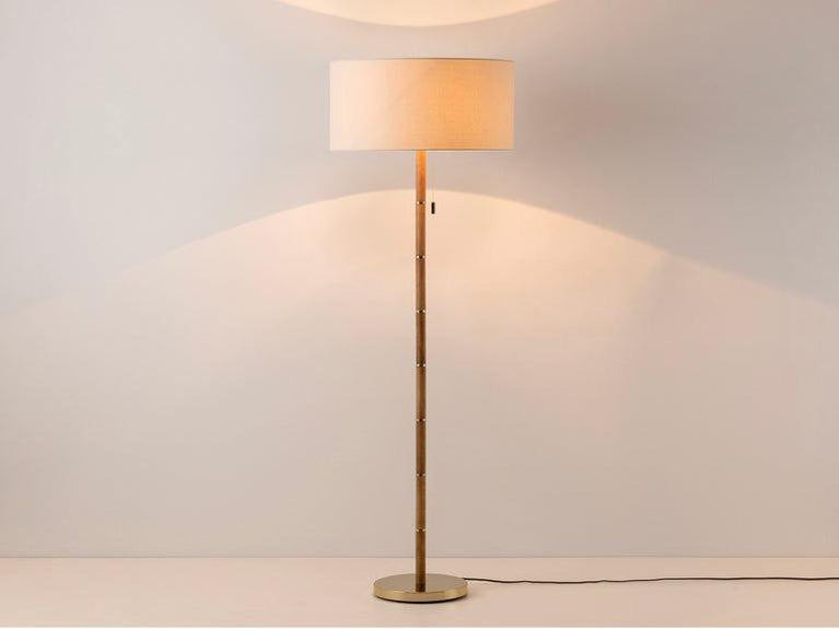 Houseof Wood and Brass Disk Floor Lamp | Inspyer Lighting