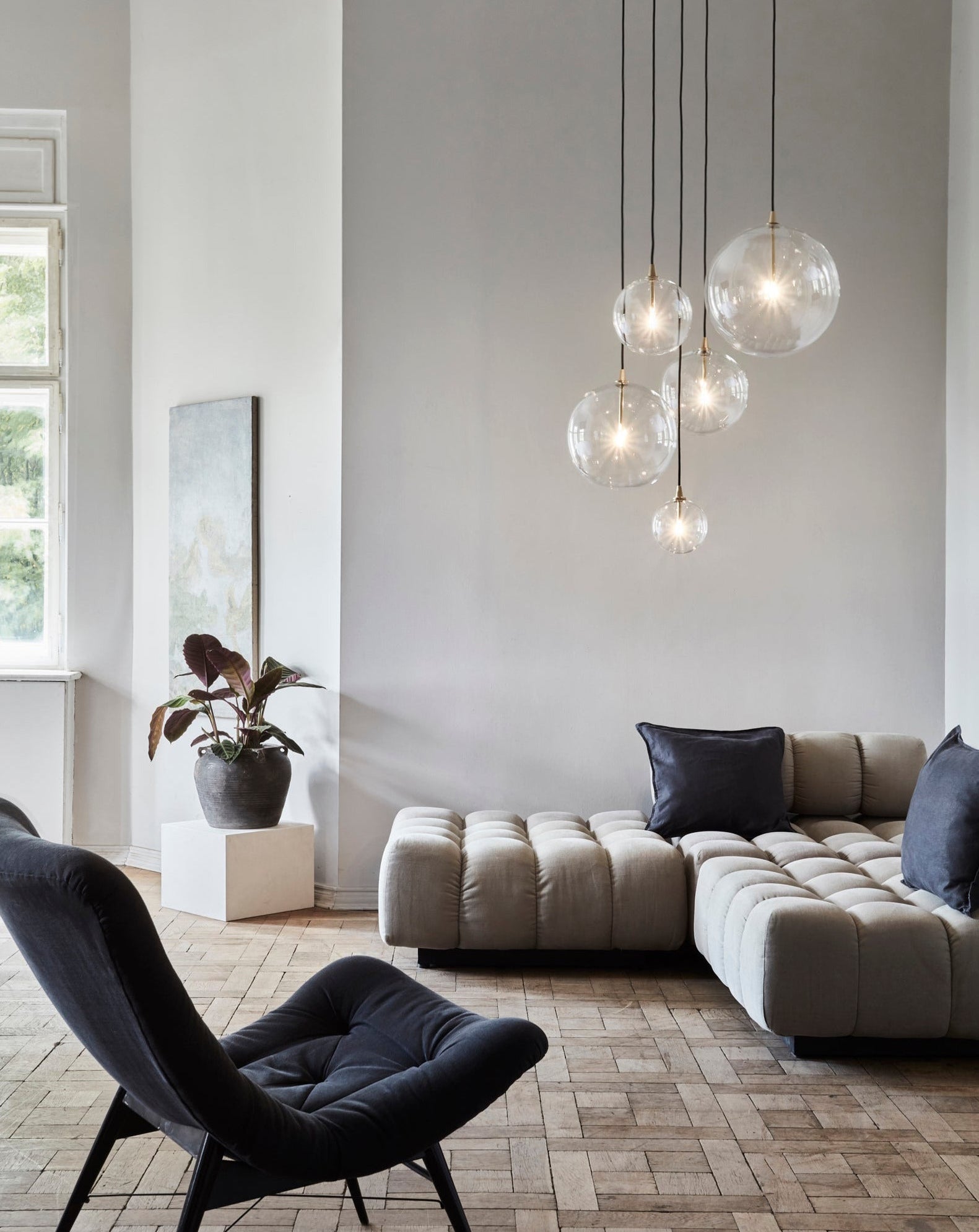 Schwung Cluster 5 Mix Chandelier | Inspyer Lighting