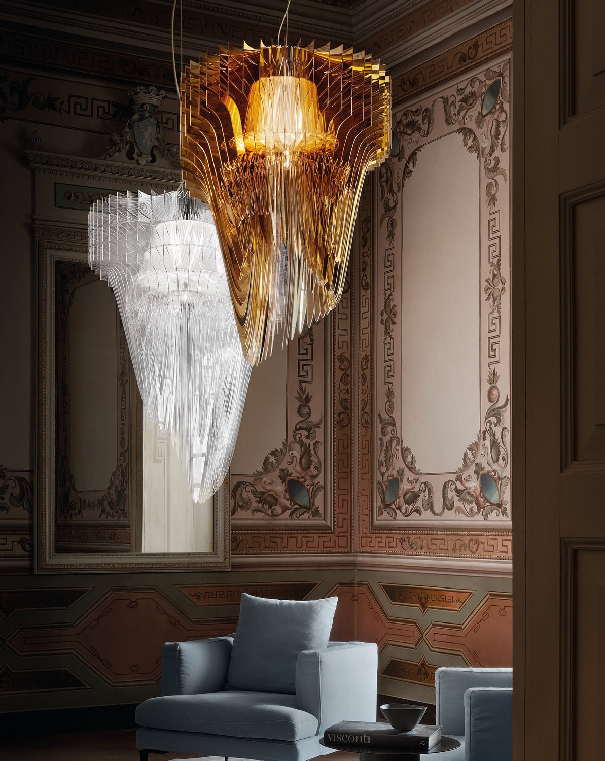 Slamp Aria Suspension Light Gold | Inspyer Lighting