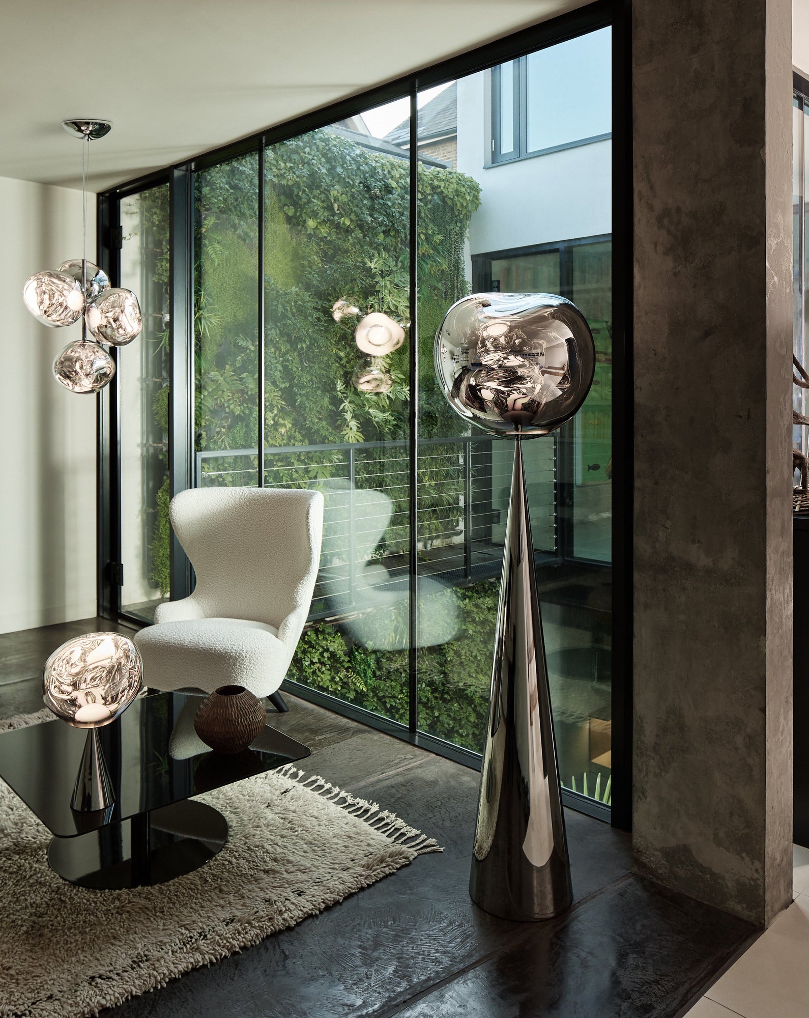 Tom Dixon Melt Cone Fat Floor Lamp Silver | Inspyer Lighting