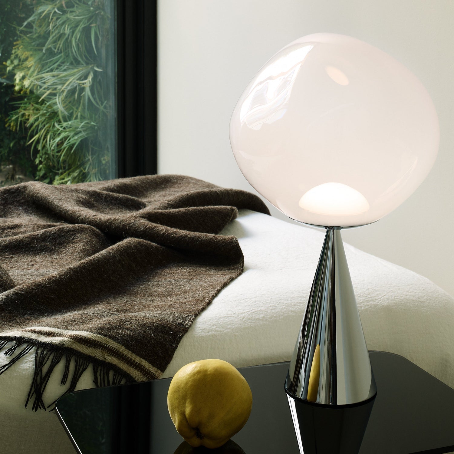 Tom Dixon Melt Cone Fat Table Lamp Silver | Inspyer Lighting