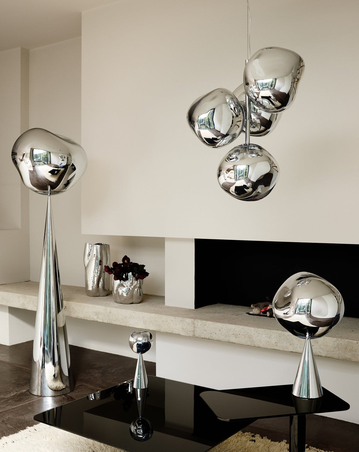 Tom Dixon Melt Cone Fat Table Lamp Silver | Inspyer Lighting