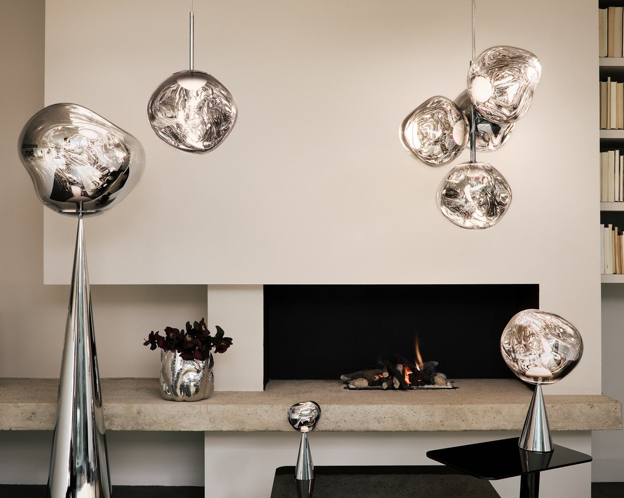 Tom Dixon Melt Cone Fat Table Lamp Silver | Inspyer Lighting