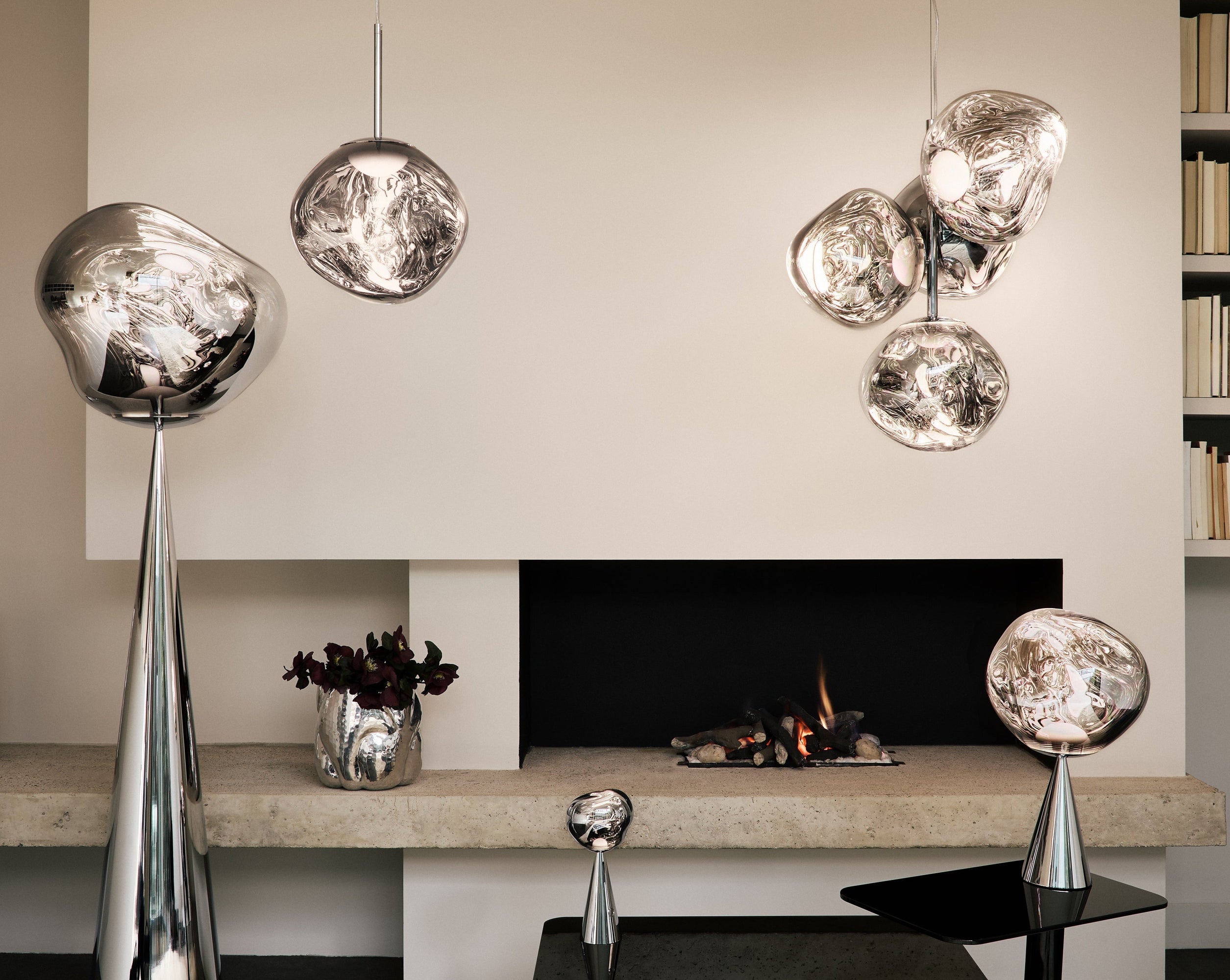 Tom Dixon Melt Cone Fat Table Lamp Silver | Inspyer Lighting