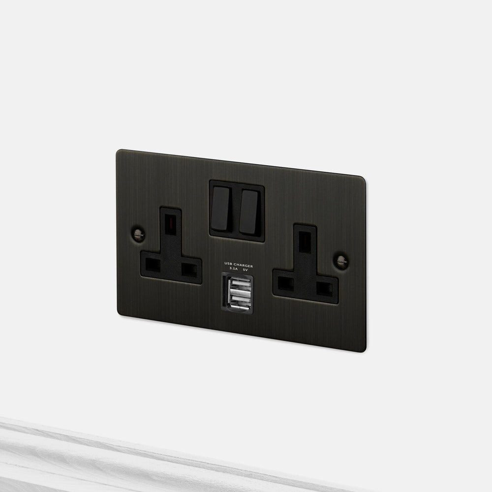 Buster + Punch 2G UK Plug Socket with USB — Inspyer Lighting