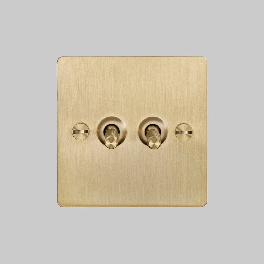 Buster + Punch Brass 2G Toggle Light Switch | Inspyer Lighting