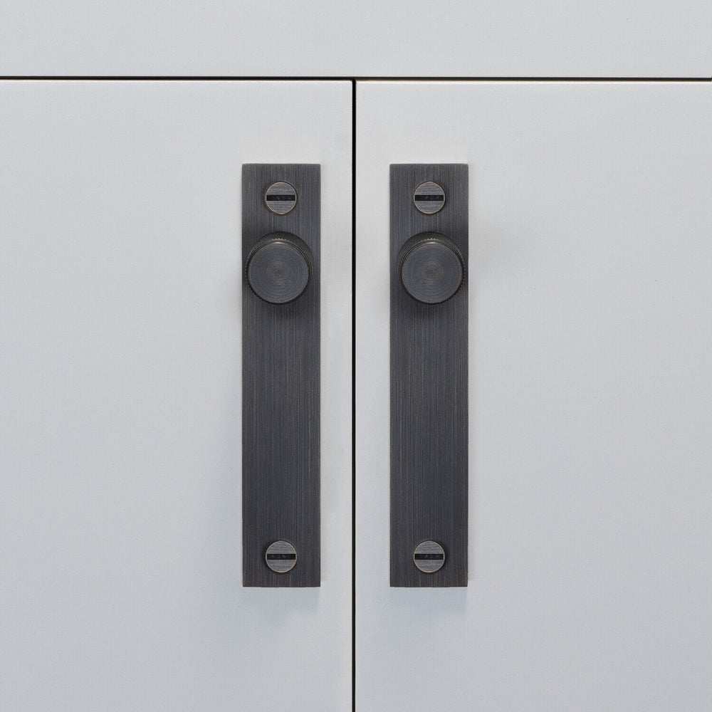 Buster + Punch Cross Cabinet Knob with Plate | Inspyer Lighting