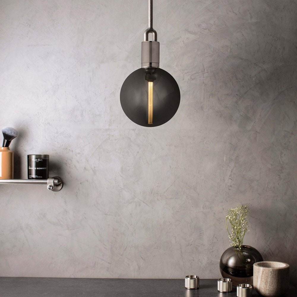Buster + Punch Forked Pendant Light Smoked Globe