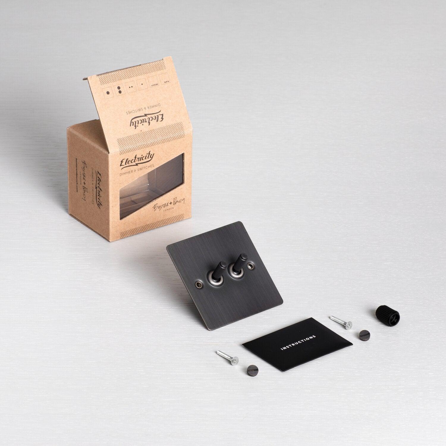 Buster + Punch Smoked Bronze 2G Toggle Light Switch | Inspyer Lighting