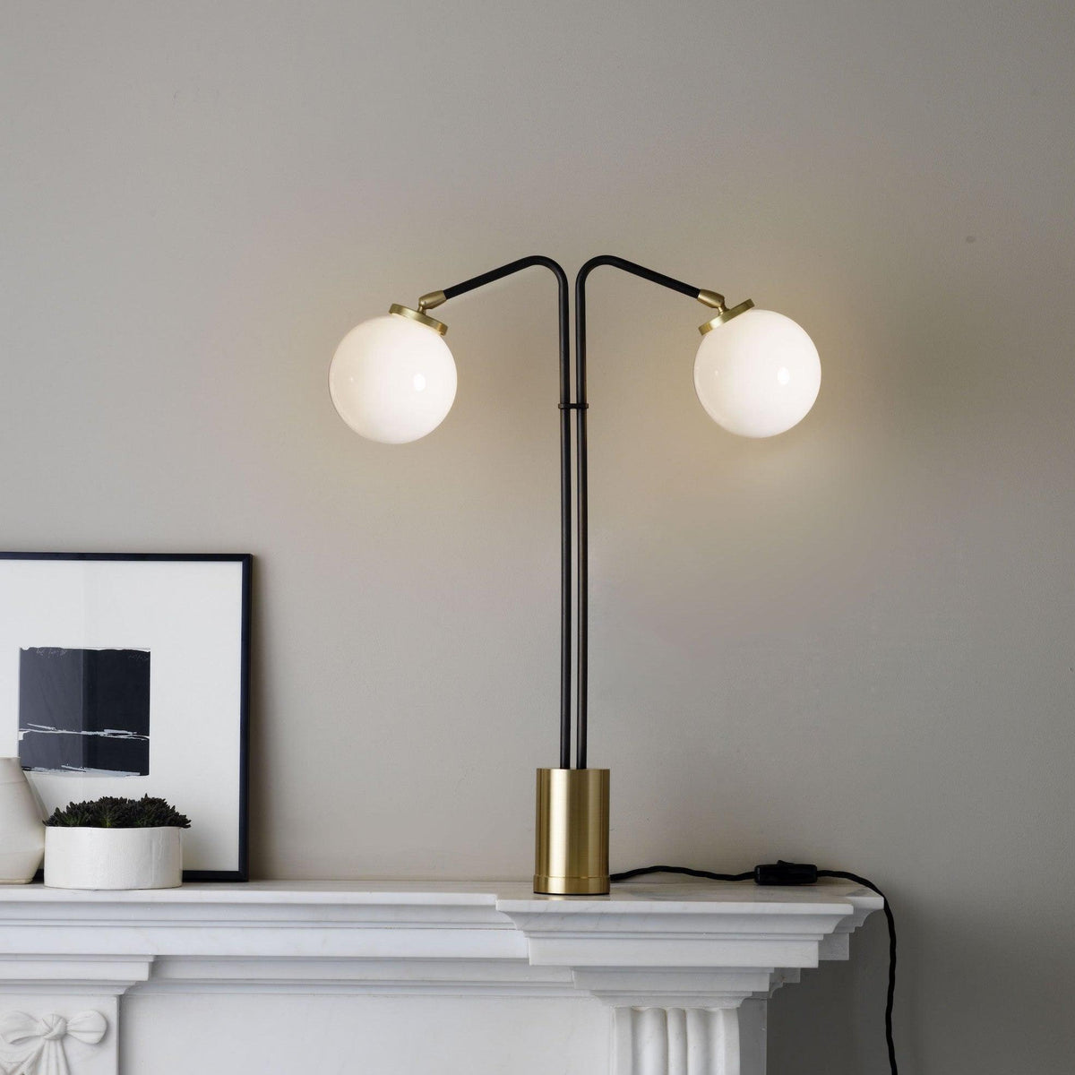 CTO Lighting Array Opal Twin Table Lamp