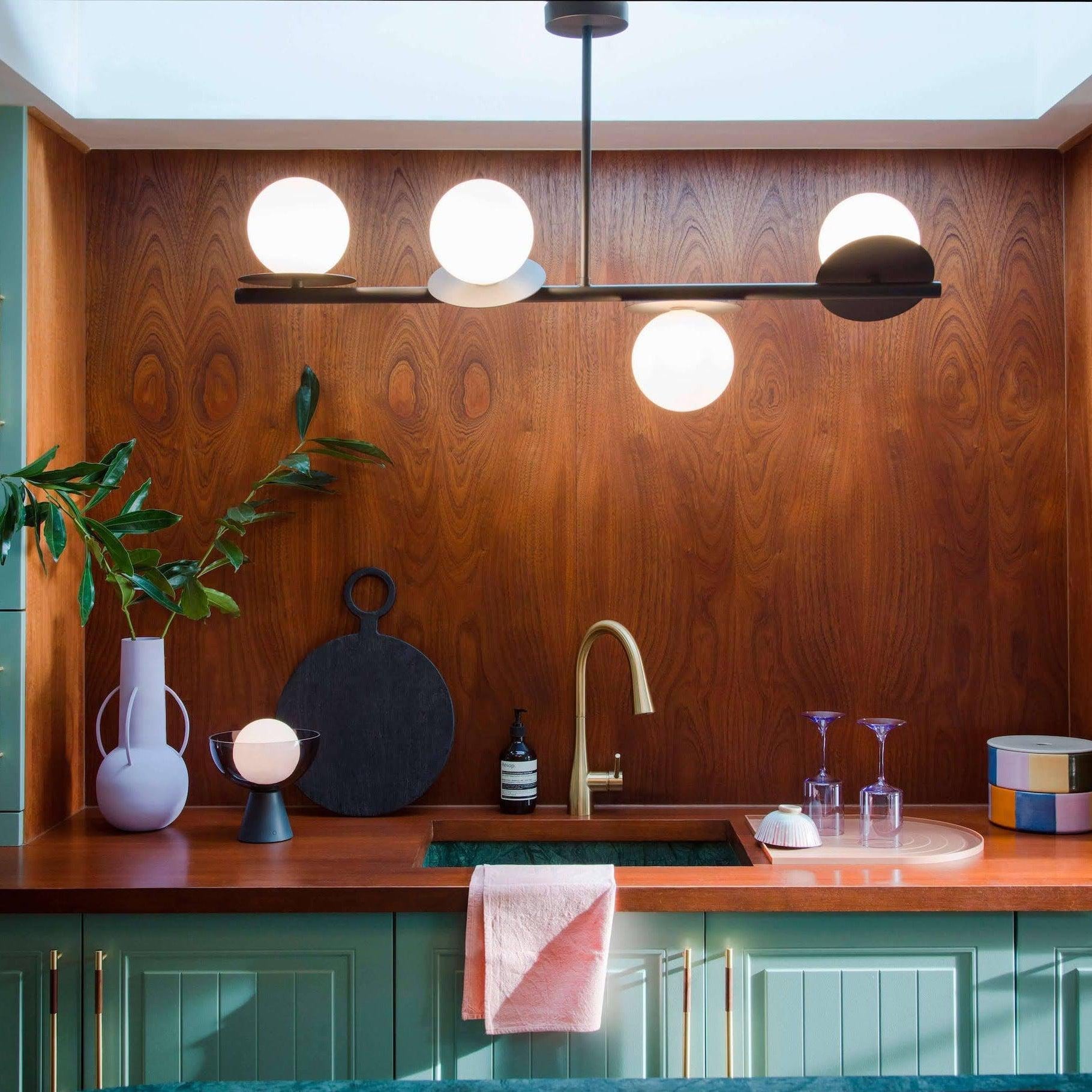Houseof Charcoal Grey Opal Disk Ceiling Light