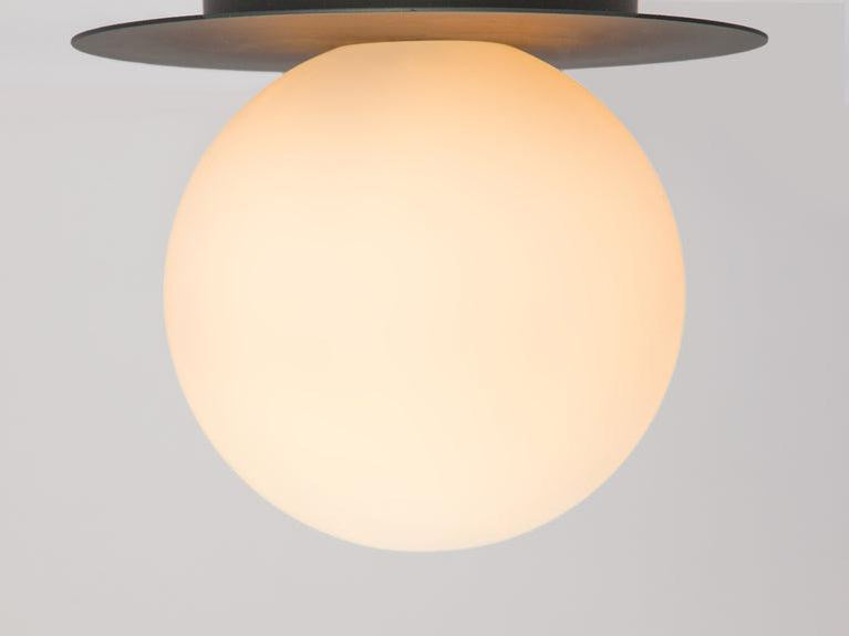 Houseof Charcoal Grey Opal Disk Wall Light