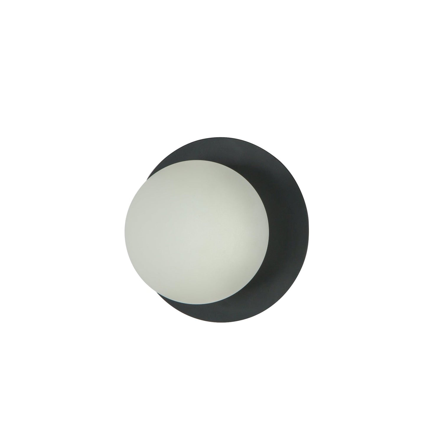 Houseof Charcoal Grey Opal Disk Wall Light