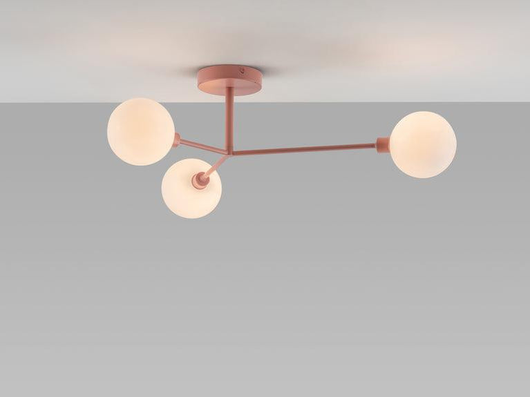 Houseof Pink 3 Light Flush Ceiling Light