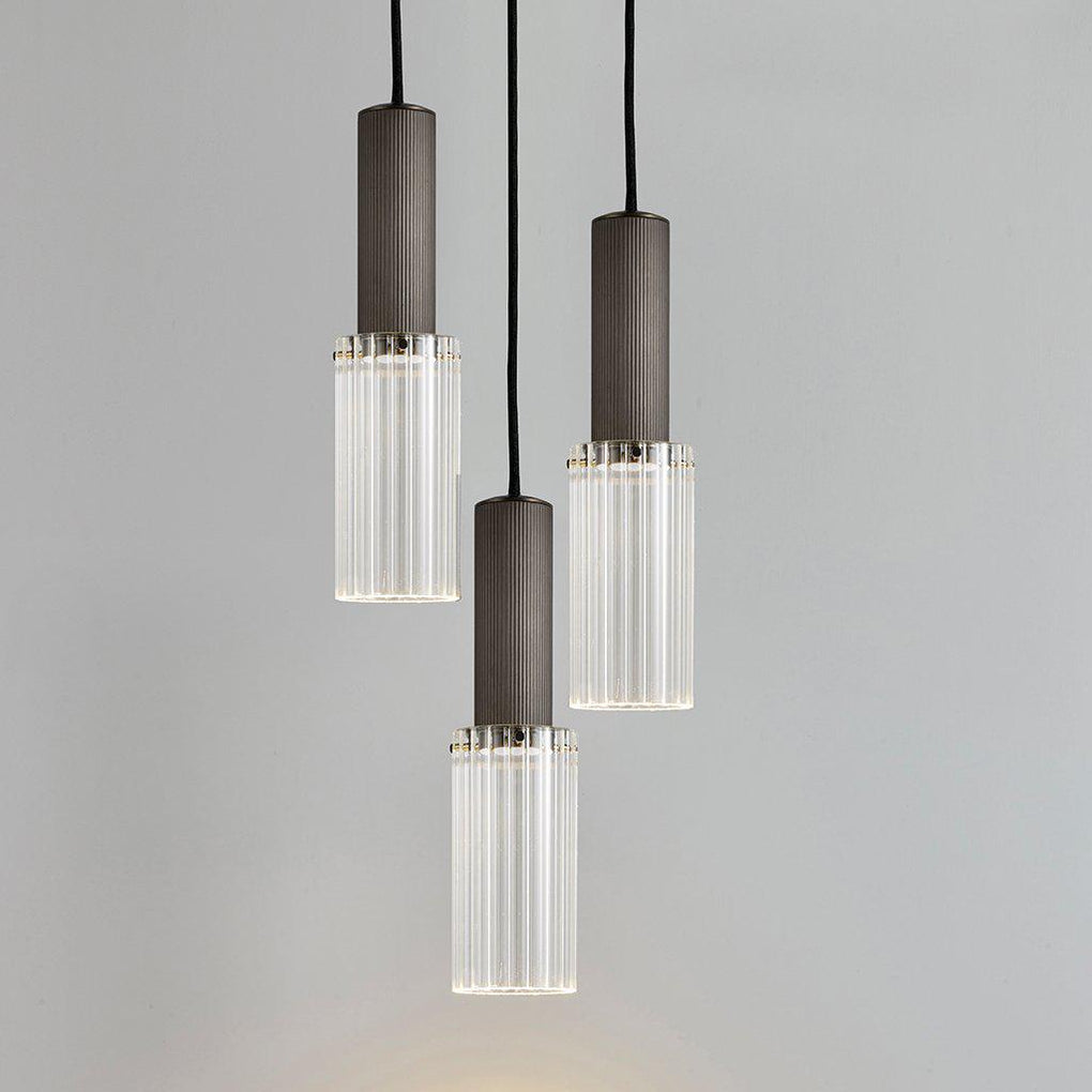 J. Adams & Co Flume 3 Drop Pendant Light Cluster