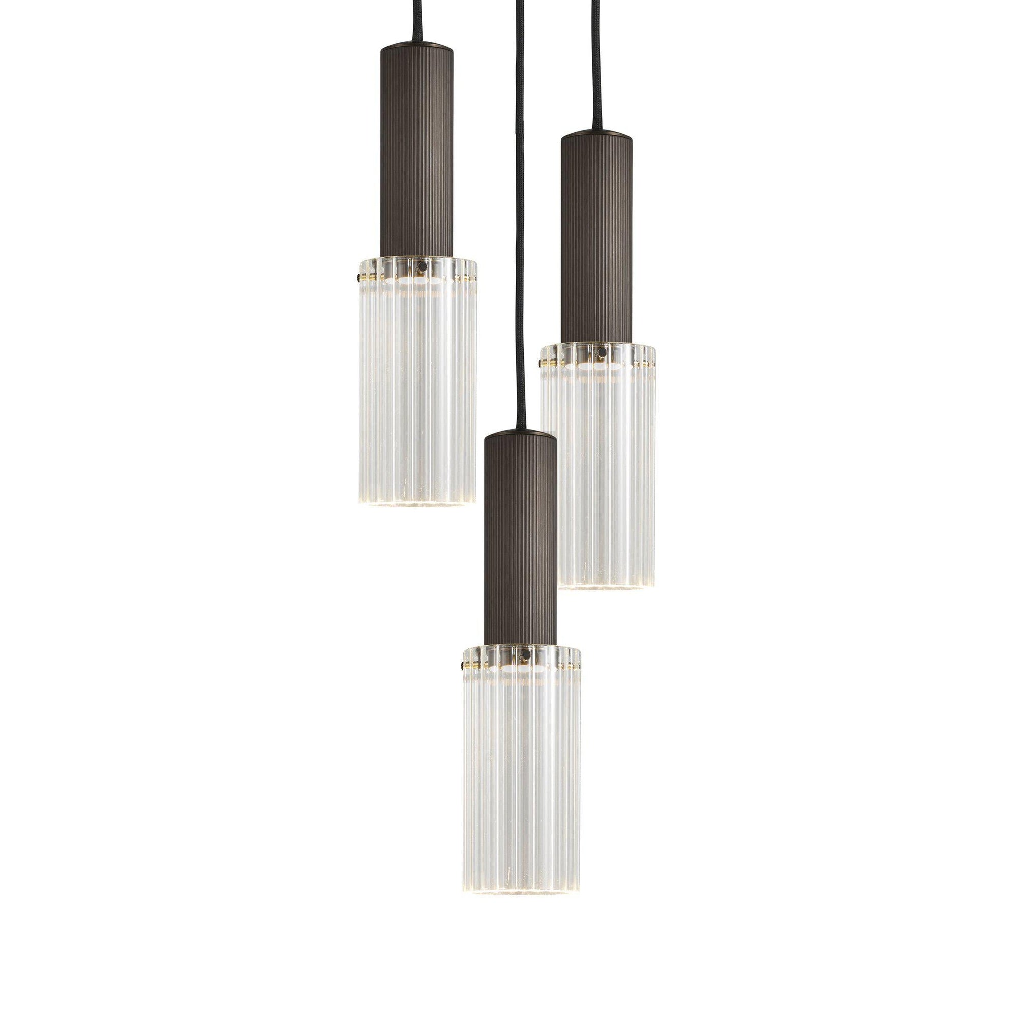 J. Adams & Co Flume 3 Drop Pendant Light Cluster