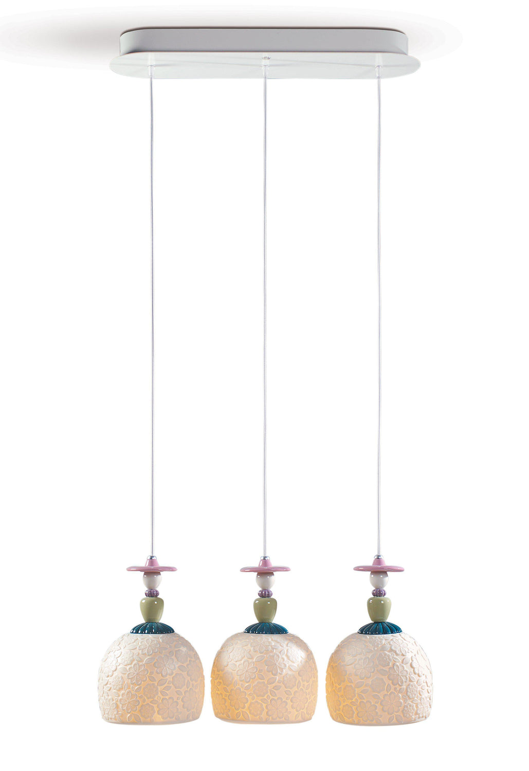 Lladro Mademoiselle Lineal Canopy 3 Lights Gazing at The Ocean Pendant ...