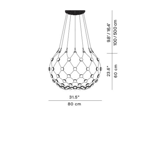 Luceplan Mesh Wireless Suspension Light | Inspyer Lighting