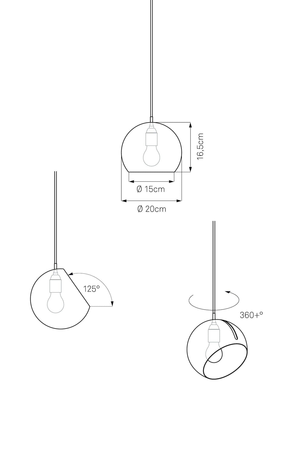 Nyta Tilt Globe Pendant Light
